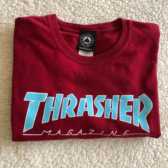 Thrasher Magazine | Shirts | Thrasher Logo Tshirt Red | Poshmark